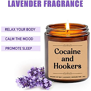 Cocaine and Hookers Candle - Scented Candle - Funny Gift for Birthday - Best Friend Birthday Gift - Gift for Him - Gift for Her - Adult Candle - Sneaky Candle