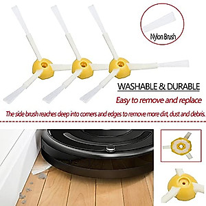 Replacement parts Compatible for iRobot Roomba 675 677 671 655 645 Robotics,Filter,Side Brush,Bristle and Flexible Beater Brush, Cleaning Tool and Screw