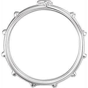 925 Sterling Silver Rosary Ring Size 10 Jewelry for Women