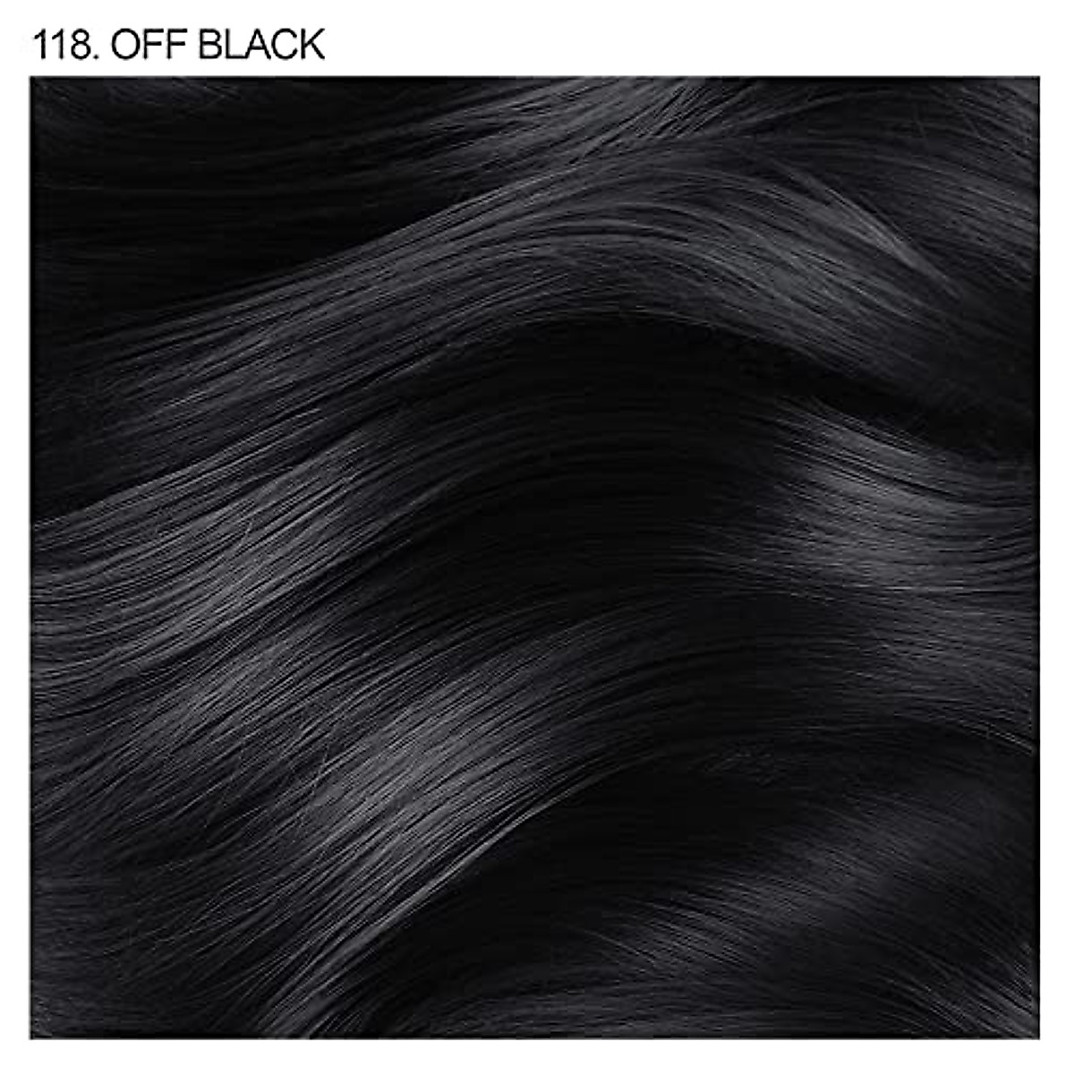 Adore Semi Permanent Hair Color - Vegan and Cruelty-Free Hair Dye - 4 Fl Oz - 118 Off Black (Pack of 1)