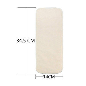 DoDo Bear Super Water Absorbent 12 PCS Natures Cloth Diaper Inserts,4 Layers Viscose from Bamboo Inserts