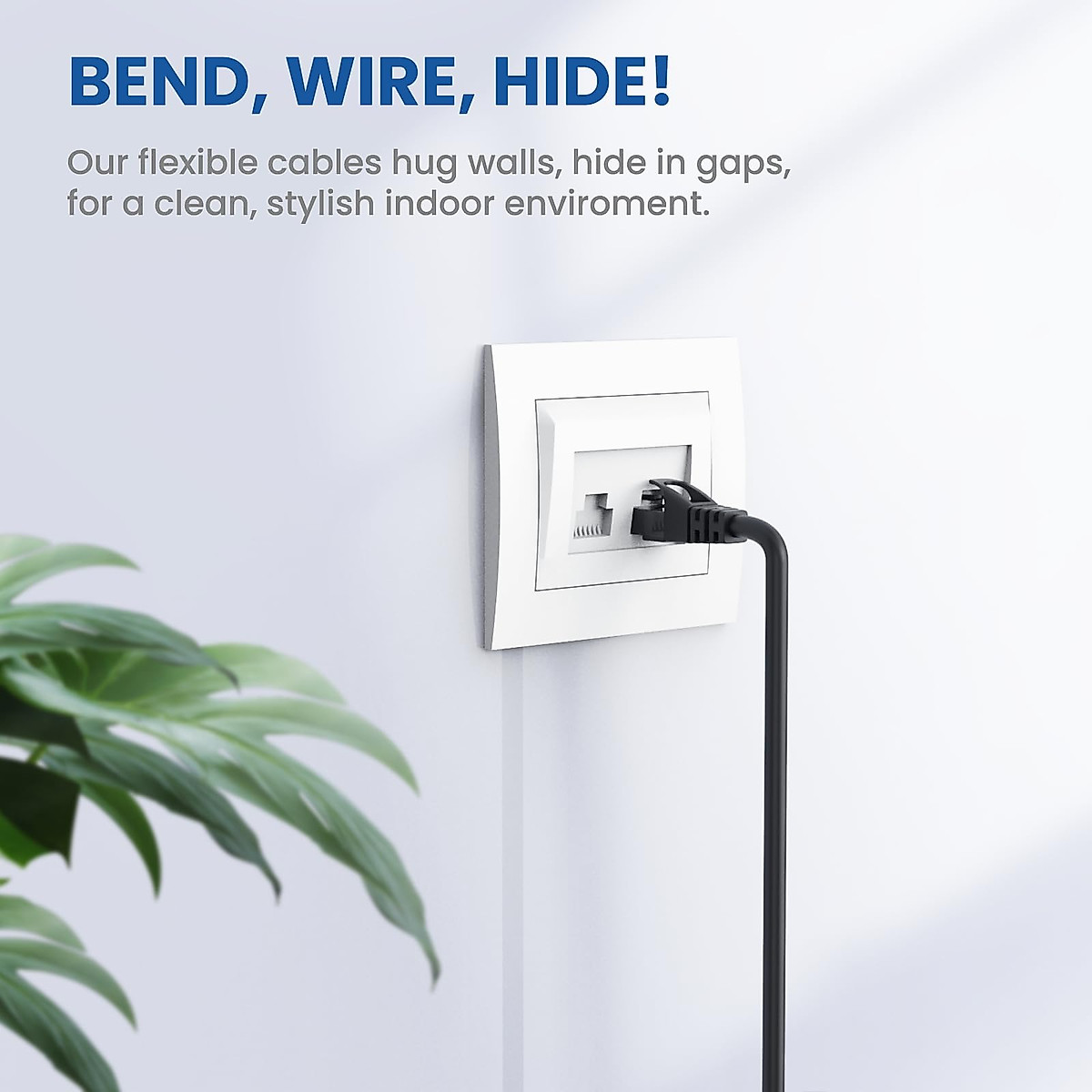 Cat6 Ethernet Cable 6 Feet (6 Pack) LAN, utp Cat 6, RJ45, Network Cord, Patch, Internet Cable- 6 ft