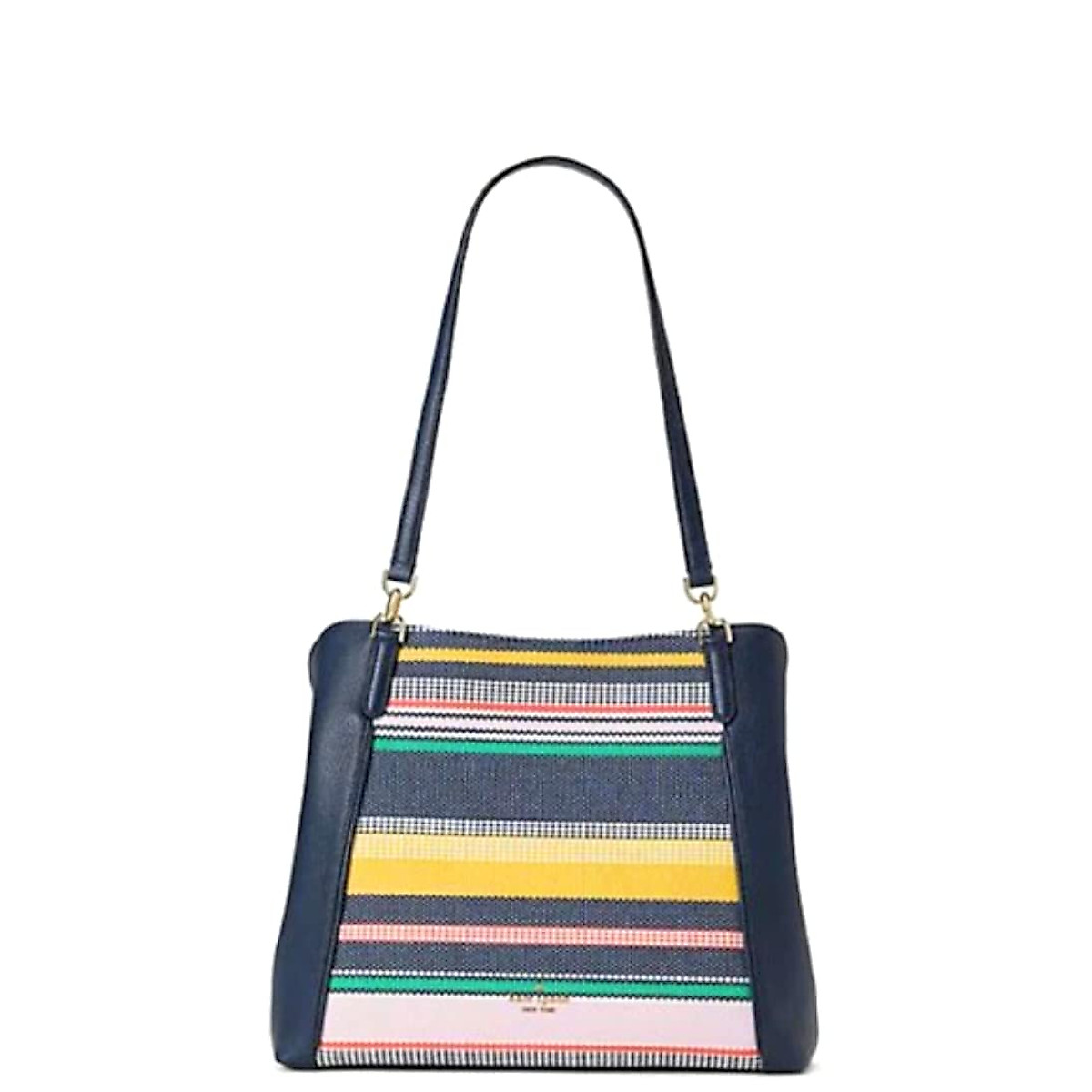 KATE SPADE JACKSON BOARDWALK STRIPE MEDIUM TRIPLE COMPARTMENT SHOULDER BAG