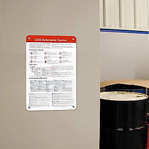 SmartSign 18 x 24 inch Safety GHS Poster “GHS Reference Center - Pictograms And Hazards, GHS Labels, Understanding SDS Sheets” 55 mil Tear-Resistant Plastic, Pre-Drilled Holes, Multicolor, USA-Made