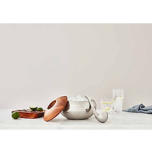 nambe Scoop Ice Bucket | Insulated Ice Bucket with Lid and Ice Scoop | Stainless Steel Chiller for Cocktail Bar, Parties Barware and Serve ware | Home Bar & Bar Cart Accessory | Dishwasher Safe