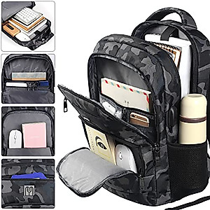 Paude Backpack for Men,College Backpack School Bookbag for Teens,Laptop Bookbag with USB Port and Headphone Hole