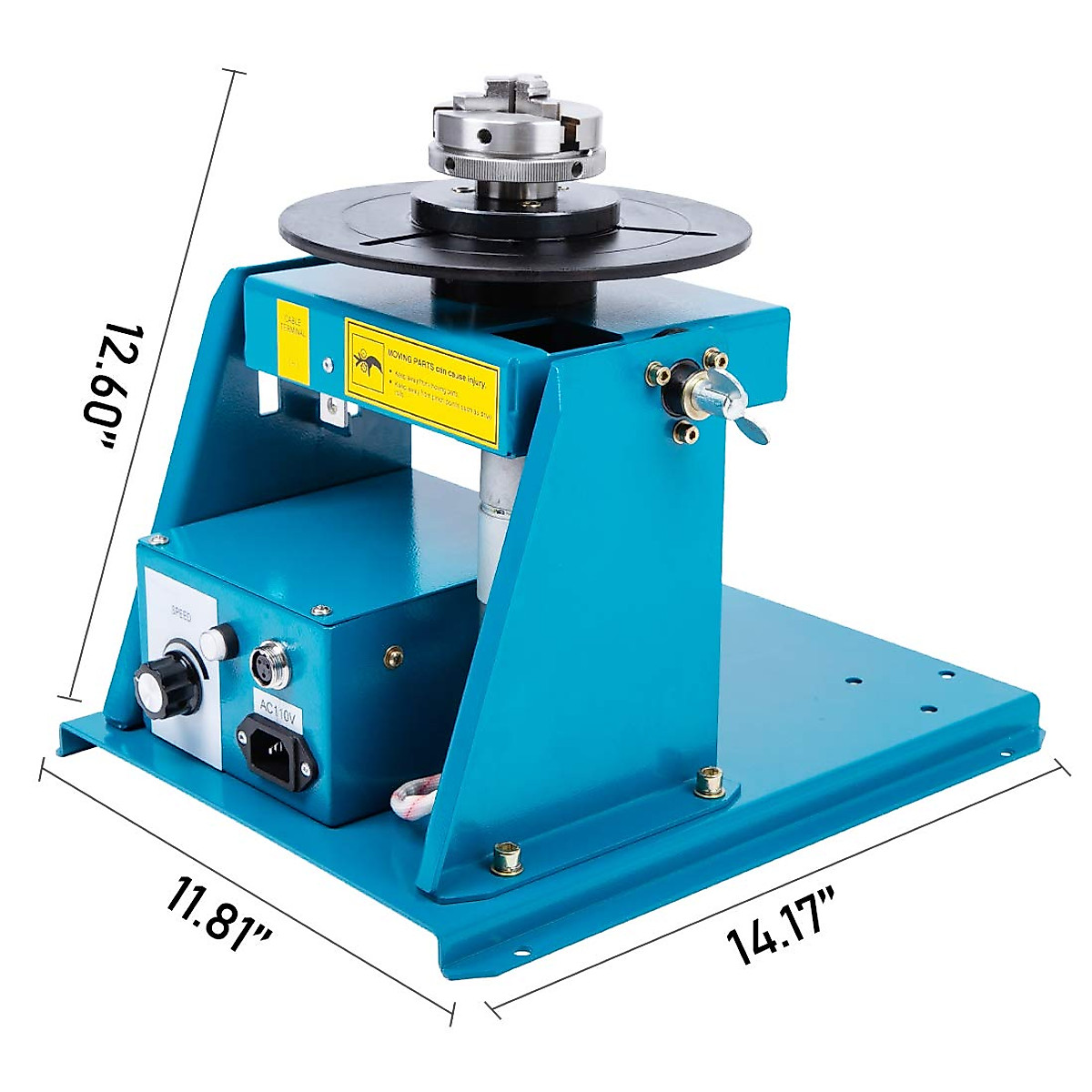 TFCFL Turntable Table, DC24V 20W Rotary Welding Positioner Turntable Table High Positioning Accuracy Suitable for Cutting, Grinding, Assembly, Testing and Other Seam Welding (10KG)