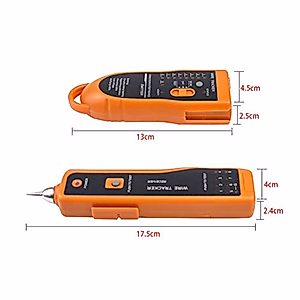 Ethernet Network Toner RJ11 RJ45 Network Cable Tester LAN Tracker Wire Finder Cat5 Cat6 with 2 Network Wire Stripper Toolkit Orange