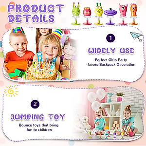 Deekin 24 Pieces Big Eye Animal Toys Spring Launchers Toys Jumping Toys Bouncy Christmas Party Favors for Boys and Girls Classroom Prizes Return Goodie Bag Fillers, 6 Styles