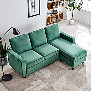 Cherry Tree Furniture Campbell 3-Seater Sofa with Reversible Chaise (Green)
