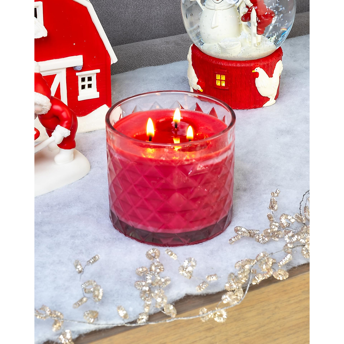 Gold Canyon Heritage Medium Candle, Christmas Cheer Scented, 14 oz., Three Wicks, 100% Natural Soy Wax, Notes of Juicy Orange, Clove Bud, and Vanilla | 35+ Hours of Burn Time