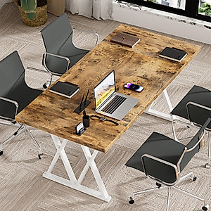 PAKASEPT 71" Executive Desk, Large Computer Office Desk Workstation, Modern Simple Style Laptop Desk, Dining Room Table, Business Furniture for Home Office