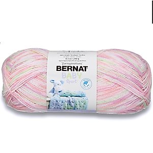 Bernat Big Ball Baby Sport Yarn, Tiny Tulips