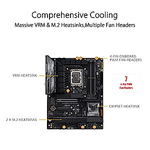 ASUS TUF Gaming Z790-Plus WiFi LGA 1700(Intel®12th&13th Gen) ATX Gaming Motherboard(PCIe 5.0,DDR5,4xM.2 Slots,16+1 DrMOS,WiFi 6,2.5Gb LAN,Front USB 3.2 Gen 2 Type-C®,Thunderbolt 4(USB4),Aura RGB)