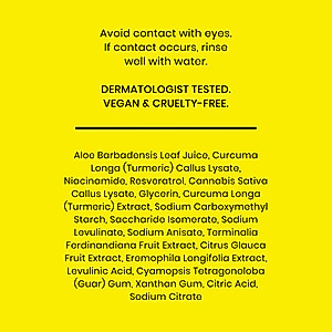 Gleamin Supercharged Balance Brightening Serum - Vitamin C Serum with Turmeria Zen, Kannabia Sense & Niacinamide Serum - Hydrating Face Serum & Dark Spot (1 fl oz / 30ml)