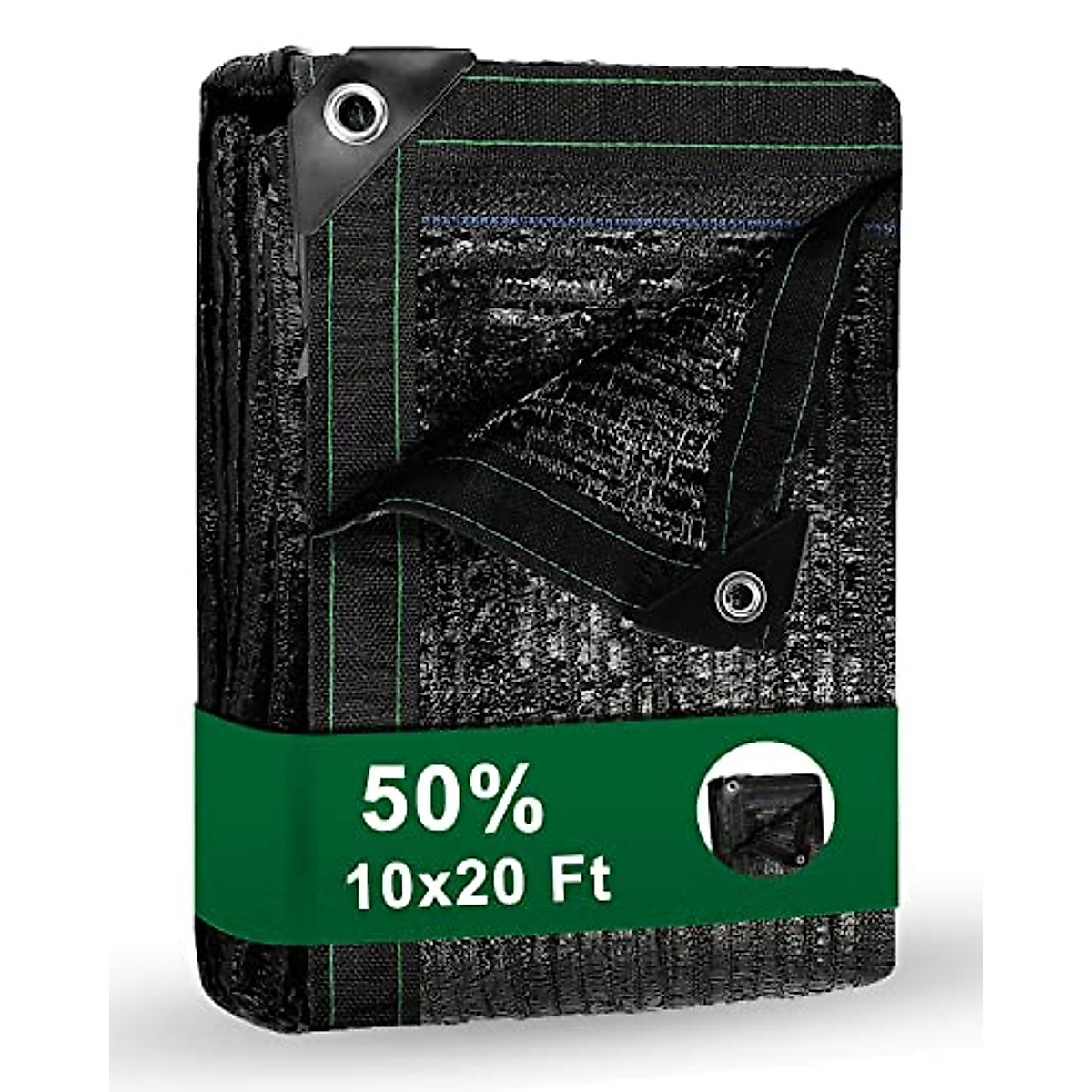 vensovo 50% Sunblock Shade Cloth Net Black Resistant - 10x20 Ft Garden Shade Mesh Tarp for Plant Cover, Greenhouse, Chicken Coop, Tomatoes, Plants