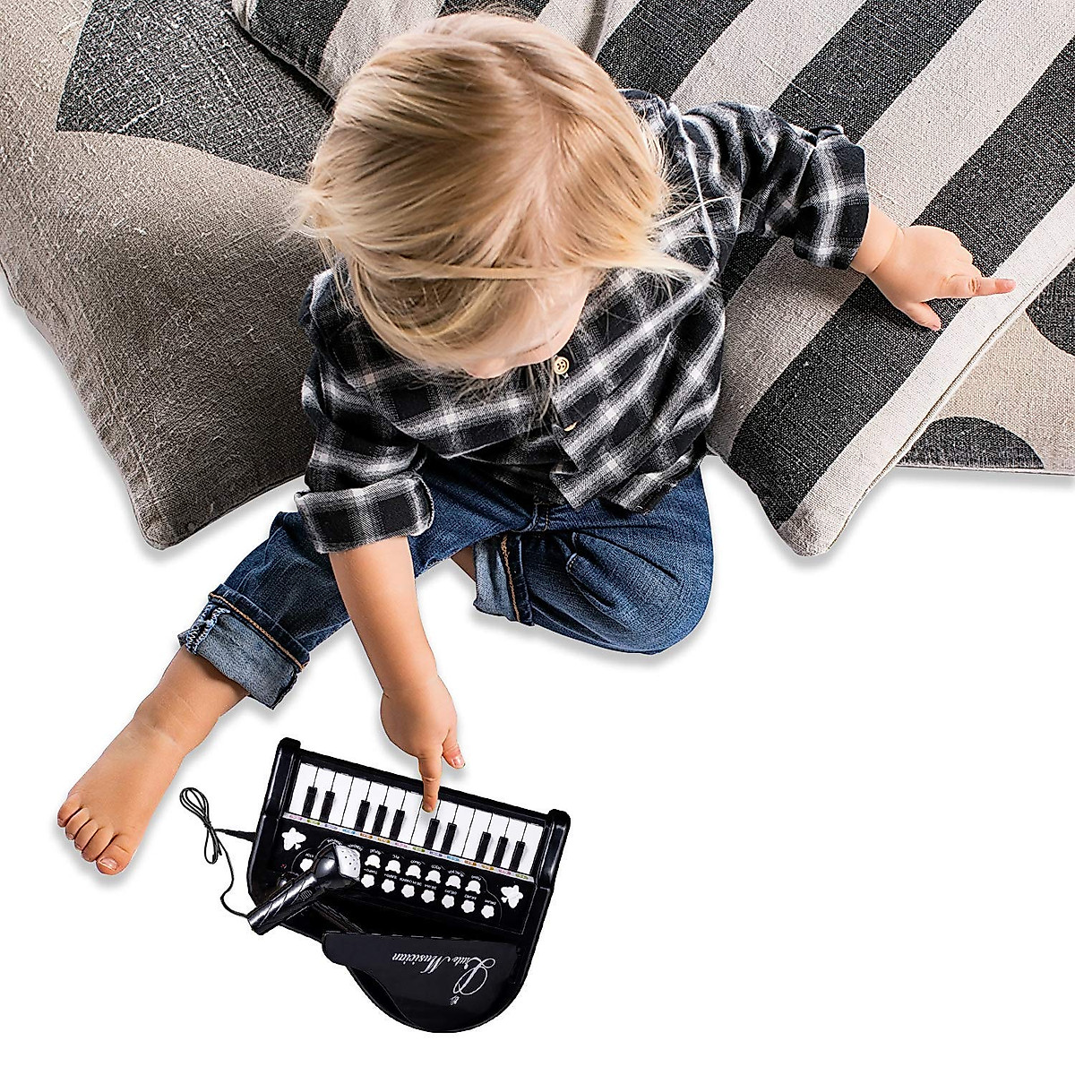Love&Mini Toy Piano for Toddler - Birthday Gift for 1 2 3 4 5 Years Old Girls and Boys, 24 Keys Multi-Functional Baby Piano Toy with Microphone