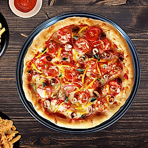 12 Inch Pizza Pan with Holes Bakeware Pizza Tray for Oven Nonstick Baking Supplies Home Restaurant Kitchen Steel Crisper Pizza Pan Set 2 Pack