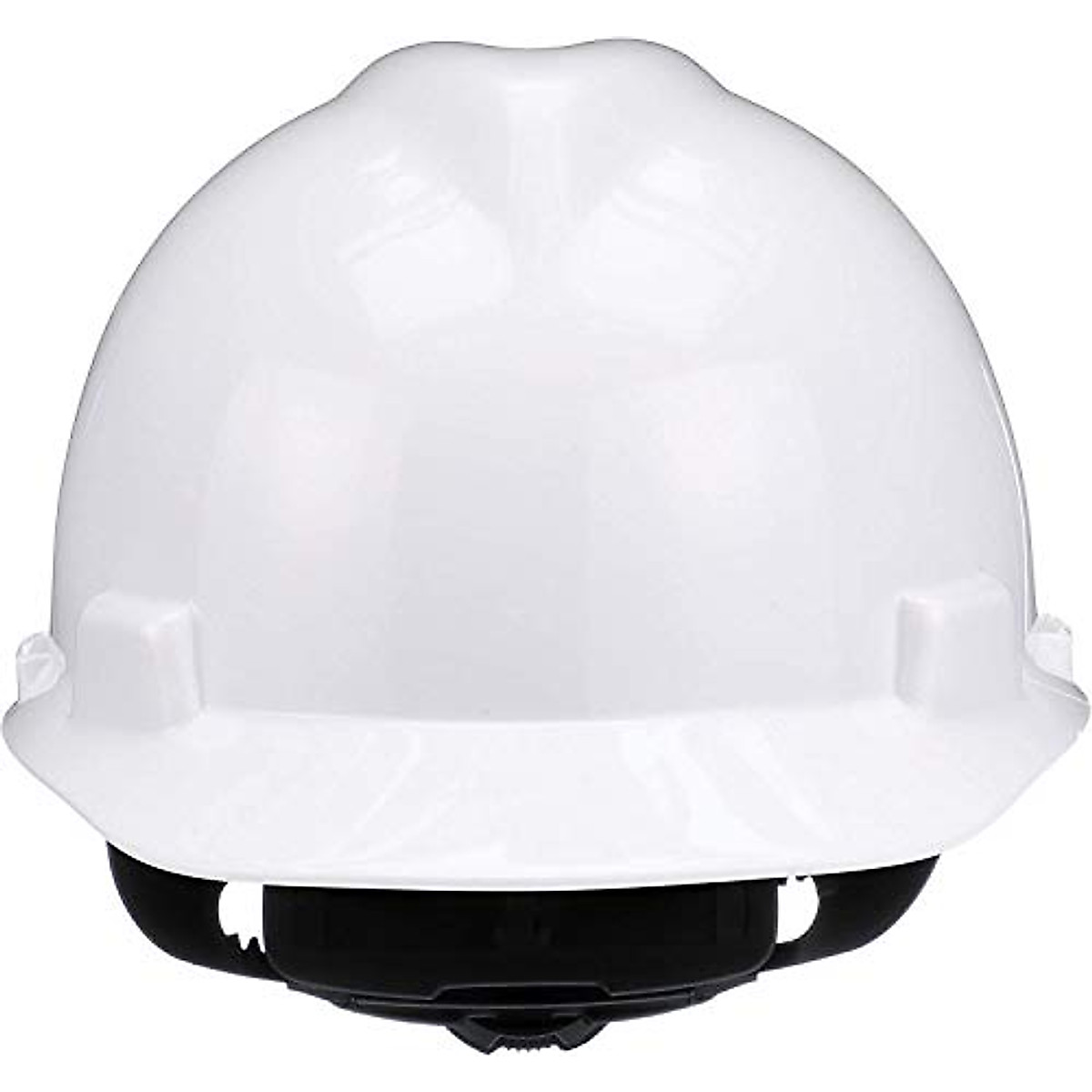 MSA 475358 V-Gard Cap Style Safety Hard Hat With Fas-Trac III Ratchet Suspension | Polyethylene Shell, Superior Impact Protection, Self Adjusting Crown-Straps - Standard Size in White