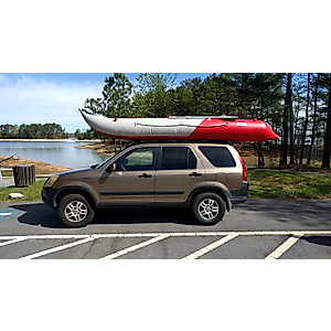 BRIS 14.1 FT Inflatable Kayak Fishing Tender Inflatable Poonton Boat with Air Floor