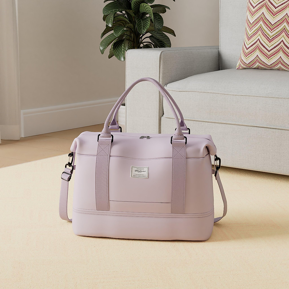 Travel Duffel Bag with Shoes Compartment, Weekender Overnight Bag for Women,Carry on Personal Item