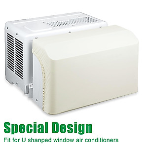 Forestchill Indoor Air Conditioner Cover for U-Shaped Window AC Unit, Wind Proof & Dust Proof Indoor AC Cover with Sealing Tape, for Inside U-Shape Window Air Conditioner