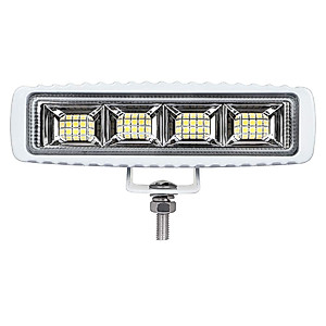 EXZEIT Waterproof Led Boat Lights, 2 pc 72W Deck/Dock Marine Lights 4000LMS 120°Flood Light, 6.3inch, 12/24 V Led Light Bar