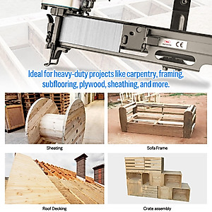meite 16 Gauge 7/16-Inch Crown Staples, 1-1/4-Inch Length Medium Crown Staples Heavy Duty Galvanized Construction Staples for 16 Guage 7/16-Inch Crown Stapler Guns (20,000 Counts)