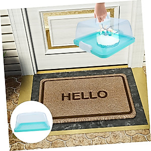 Portable Cake Box Paper Cups with Lids Chocolate Cortes Chocolates Box Cake Carrying Case Wedding Cake Carrier Container Cake Carrier with Lid and Handle Plastic Blue Mini Pie