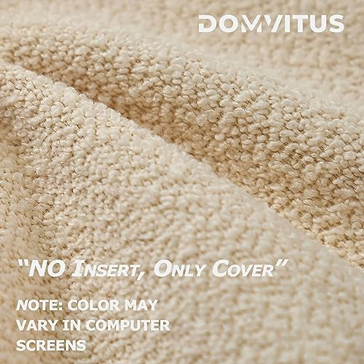 DOMVITUS Cream Throw Pillows Boucle Pillow Covers 18x18 Luxury Neutral Pillow Covers Couch Pillows for Living Room Sofa Accent Pillows Textured, 1PC, Cream Yellow