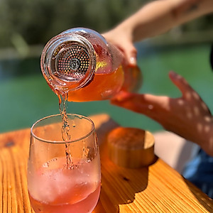 Mayu Swirl Structured Water Pitcher + 1.5 L | 50 Oz Premium Glass Bottle "Swirl & Sip Bundle"