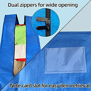 58 Gallon Heavy Duty Moving Bags, Extra Large Storage bags with Zipper,Luggage Straps,Note Cards.Handheld or shoulder/back carry, Ideal for travel, school season, home storage