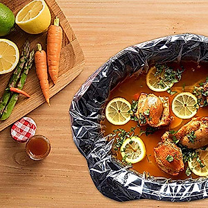 Newcos 16 Bags Slow Cooker Liners, Disposable Multi Use Cooking Bags,Large Size Fit 3QT to 8QT, Plastic Bags for Slow Cooker, Pans, Aluminum Cooking Trays, BPA Free-13 x 21 Inches, 3 quarts
