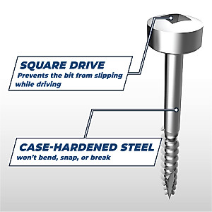 Kreg SPS-C1-1200 Zinc Pocket Screws, 1 Inch #7 Coarse Thread, Pan Head (1200 Count)