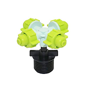 Xiaochen Lawn Irrigation Garden Watering 5 Pieces of Cross-Atomization Nozzle Garden Greenhouse Atomization Spray Nozzle Agricultural Tools Mist Sprayer (Color : Green)