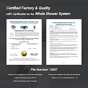 Iriber Ceiling Brushed Gold Rain Shower System with Waterfall Tub Spout 3 Function Shower Faucet Set Contain 12 Inch Shower Head and Handheld Brushed Brass Shower Trim Kit (Valve Included)