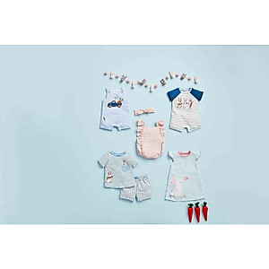 Mud Pie Baby Boy Bunny Truck Jon Jon, Blue, 12-18 Months