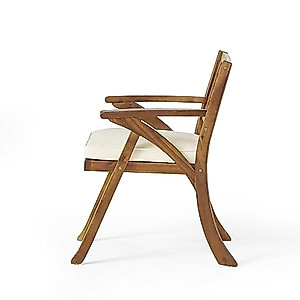 Christopher Knight Home Hermosa Acacia Wood Dining Set, 5-Pcs Set, Teak Finish