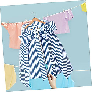 Abaodam 4pcs stitching clothes rail outdoor window shade stainless steel hangers outdoor tools Retractable closet pole extended closet pole clothing hook pole Professional Clothes Rod CD