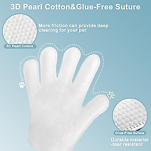 GJEASE Pet Cleaning Bathing Wipe Gloves for Dogs & Cats,Extra Thick Nourish Fur Grooming Wipe Gloves for Face and Paws & Butt,Pet Wipe Gloves Cleaning,Coconut Scent,for Daily Care and Travel
