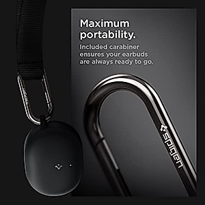 Spigen Silicone Fit Designed for Beats Studio Buds/Studio Buds+, Beats Studio Buds Plus Case Cover (2021/2023) - Black