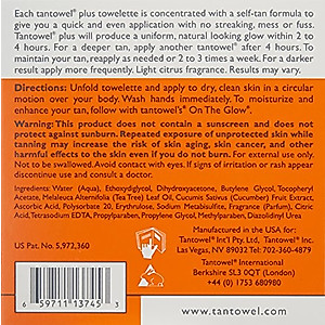 Tan Towel Full Body Plus Creme, 15 Count