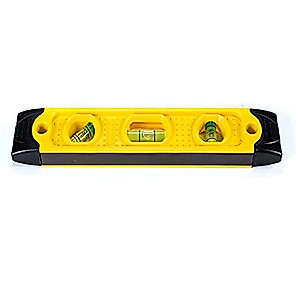 Swanson Tool TL021M 9 In. Speedlite Magnetic Torpedo Level with Rubber End Caps, yellow