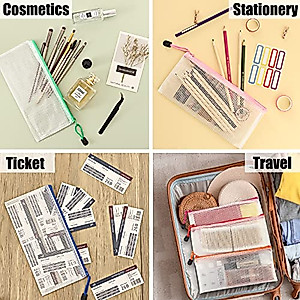 EOOUT 20pcs Mesh Zipper Pouch, Pencil Pouches Bulk, 9.5×4.5 Inch, Pencil Case Bulk Pencil Bags, 10 Colors, for Bills, Cash, Cosmetics, Travel Storage, School and Office Supplies Organization