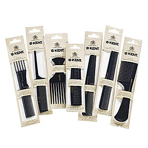 Kent SPC82 Salon-Style Dressing Cutting Comb with Fine Teeth - Tail Comb Professional Barber Haircut Comb for Styling and Teasing for All Hair Types - Kent Quality Handmade Barber Supplies