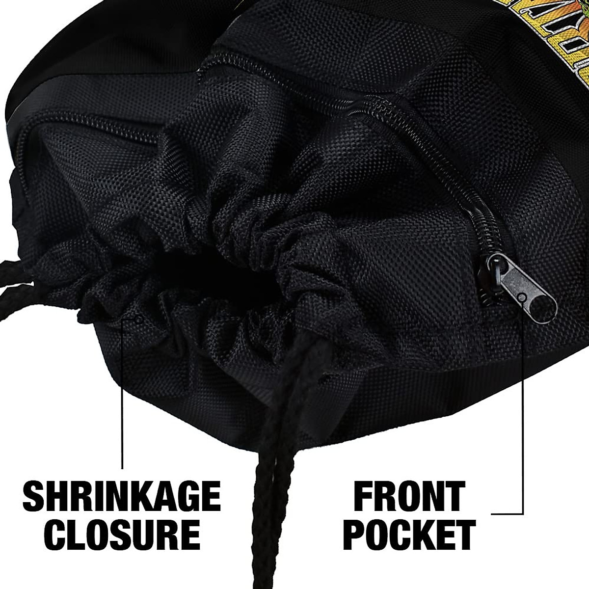 LOGOVISION Mortal Kombat Klassic Logo Drawstring Backpack Sports Bag Sackpack 17" x 13", Perfect for Gym, Yoga or Practice