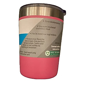 Zak! Designs 12oz Double Wall Stainless Steel Tumbler, Pink