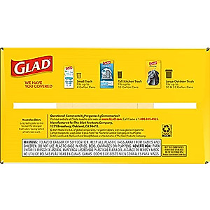 Glad Tall Kitchen Drawstring Trash Bags - Odorshield 13 Gallon White Trash Bag, Febreze Fresh Clean, White, Not Applicable, Febreze - Fresh Clean, 110 Count