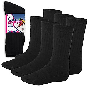 Debra Weitzner Thermal Socks Merino Wool For Men and Women - Extra-Warm Winter Cold Weather Boot Socks (3 Pairs)