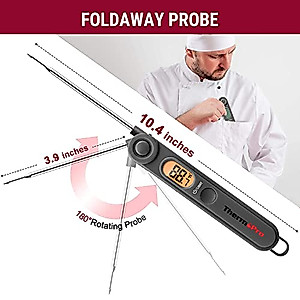 ThermoPro TP03B Digital Instant Read Meat Thermometer Kitchen Cooking Food Candy Thermometer with Backlight and Magnet for Oil Deep Fry BBQ Grill Smoker Oven Thermometer